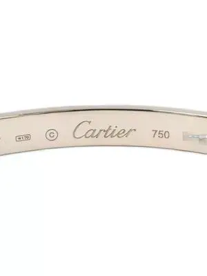 Cartier 18k White Gold Love Open Bangle