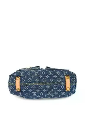 LOUIS VUITTON 2006 Gm Baggy Monogram Denim Tote Bag