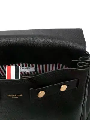 Thom Browne Bolton Pebbled-leather Push-lock Backpack