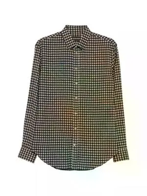 EMPORIO ARMANI Gingham-check Long-sleeve Shirt
