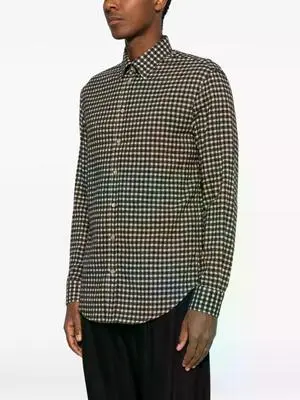 Emporio Armani Gingham-check Long-sleeve Shirt