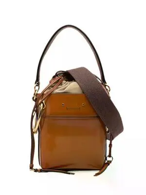 Chloé 2019 Mini Patent Roy Bucket Bag Satchel - Brown