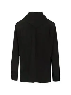 Max Mara Silk Scarf Detail Shirt - Black