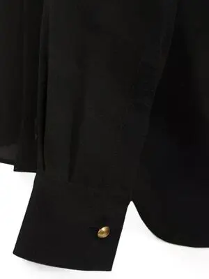 Max Mara Silk Scarf Detail Shirt - Black