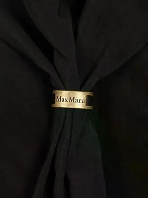 Max Mara Silk Scarf Detail Shirt - Black