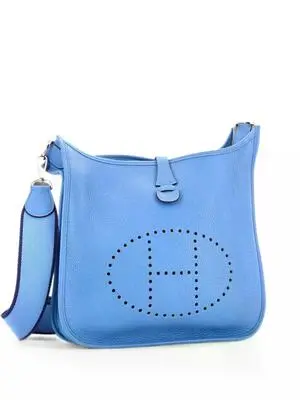 Hermès Evelyne Bag Gen Iii Clemence Pm Crossbody Bag - Blue