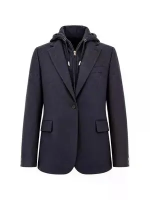 Eleventy Hooded Single-breasted Blazer