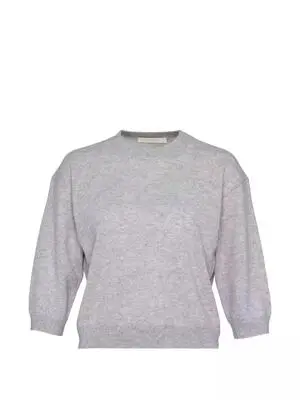 CLUB21 Cropped Crew-neck Sweater - Grey