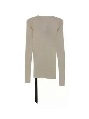 Rick Owens Long-sleeve Cotton T-shirt With Logo Tape Detail
