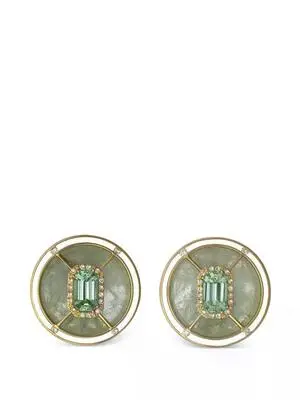 DENISE CASSOU 18k Yellow Tourmaline And Diamond Earrings - Gold