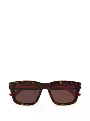 Gucci Tortoiseshell-effect Square-frame Sunglasses - Brown