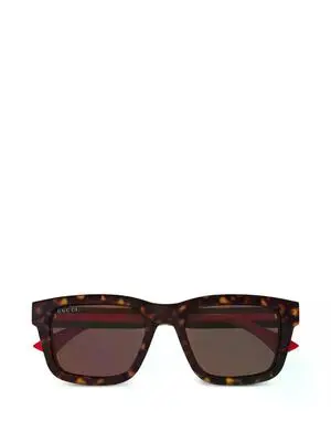 Gucci Tortoiseshell-effect Square-frame Sunglasses - Brown