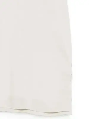 D.exterior V-neck Side-slit Top