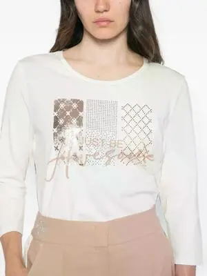 BETTY BARCLAY Graphic-print Three-quarter Sleeve T-shirt