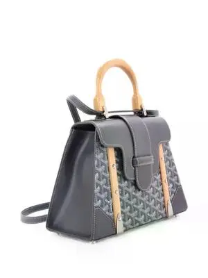 Goyard Saigon Top Handle Bag Coated Canvas With Leather Pm Satchel