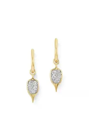 UNIFORM OBJECT Thorn Carriage Diamond Huggie Earrings - Gold