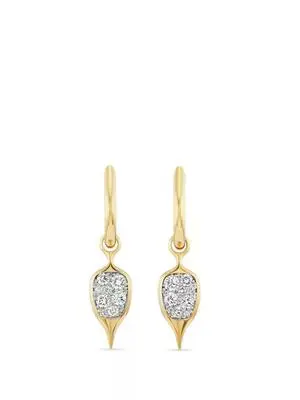 UNIFORM OBJECT Thorn Carriage Diamond Huggie Earrings In 18k Yellow - Gold