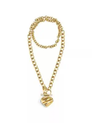 Chloé The Pleated Heart Necklace - Gold