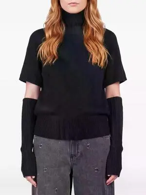 Federica Tosi Ribbed High-neck Sweater - Black