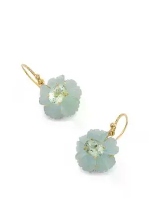 Irene Neuwirth One Of A Kind Tropical Flower Multi-stone Earrings - Gold