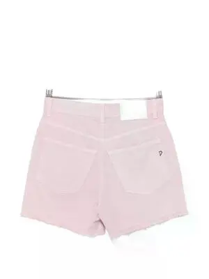 DONDUP Denim Button-fly Shorts With Frayed Hem