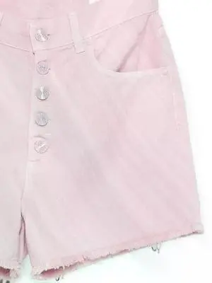 DONDUP Denim Button-fly Shorts With Frayed Hem
