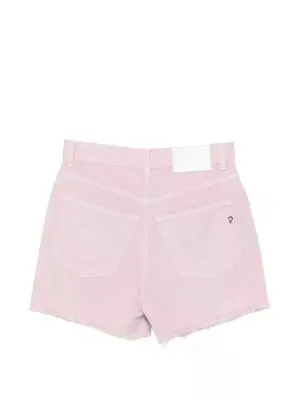 DONDUP Denim Button-fly Shorts With Frayed Hem