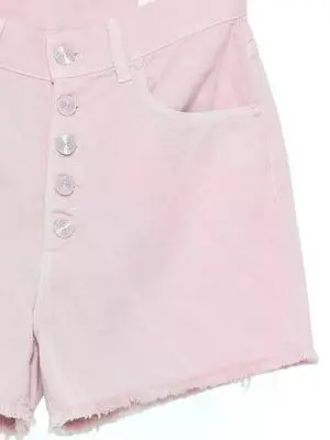 DONDUP Denim Button-fly Shorts With Frayed Hem