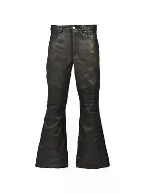 FILTH Panelled Leather Flared Trousers