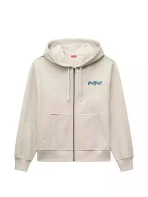 Kenzo Jumping Tiger Herringbone Hoodie - Grey