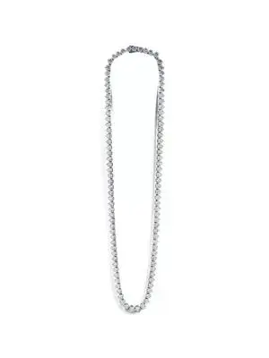 WITH LOVE 14k White Gold Lab-grown Diamond Tennis Necklace - Silver