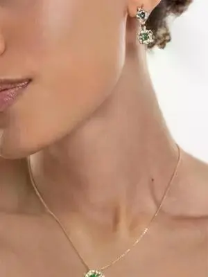 SUZANNE KALAN Opal And Emerald Drop Earrings