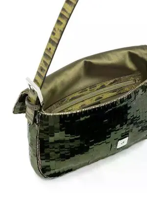Fendi Baguette Sequin-embellished Shoulder Bag