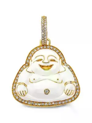 BUDDHA MAMA Medium Buddha Diamond And Enamel Pendant