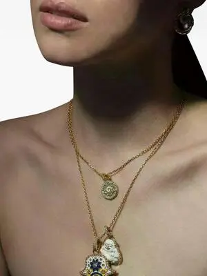 BUDDHA MAMA Medium Buddha Diamond And Enamel Pendant