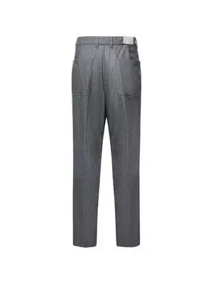 Eleventy Pleated Patch-pocket Jeans