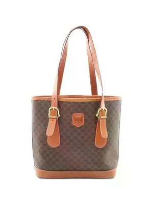 Celine Macadam Coated Canvas Tote Bag - Brown