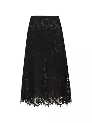 Fendi Macramé Lace Midi Skirt