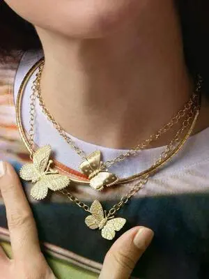 TANYA FARAH Butterfly Diamond Necklace