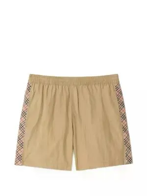 Burberry Check Trim Swim Shorts - Neutrals