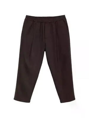 Eleventy Pleated Elasticated-waistband Trousers - Brown