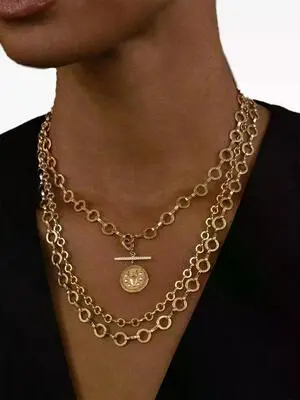 AZLEE 18k Yellow Circle-link Chain Necklace