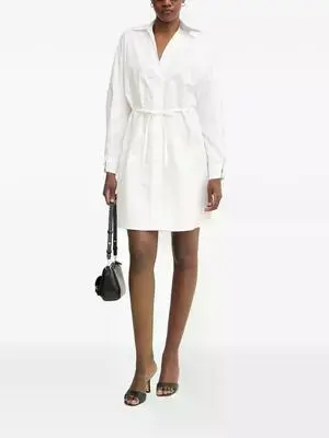 Armani Exchange Belted Shirt Mini Dress - White