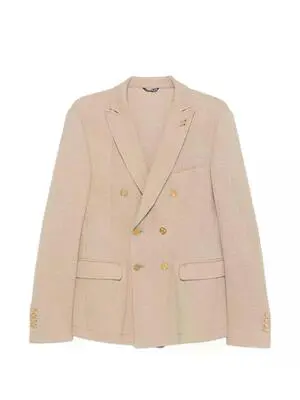 DANIELE ALESSANDRINI Double-breasted Peak-lapel Jacket - Neutrals
