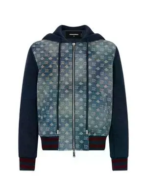 Dsquared2 Monogram Zipped Cardigan - Blue