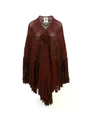 CHIARA IS Peonia Fringed Wool Shawl