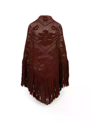 CHIARA IS Peonia Fringed Wool Shawl