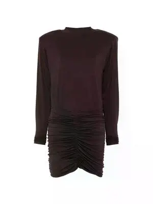 Andamane Lennox Padded-shoulder Ruched Mini Dress