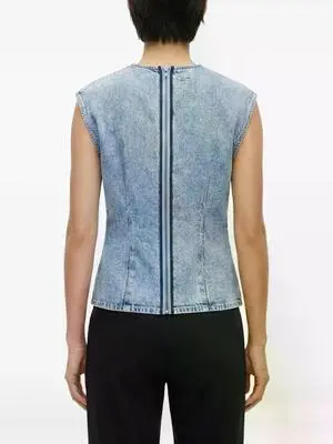 Rag & Bone Ava V-neck Denim Top