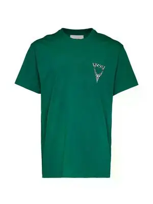 BLACKJACK Snake-print-patch T-shirt - Green